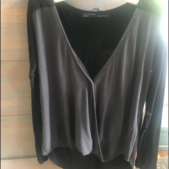 All Saints | Tops | Allsaints Unique Black Top | Poshmark